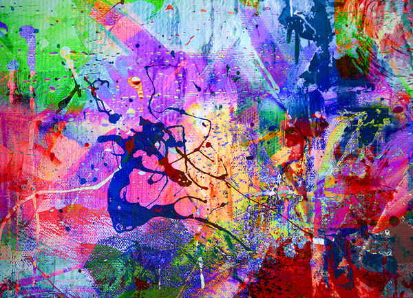 Creating Splatter Art: Free Movement Across the Canvas